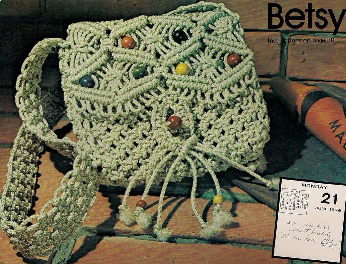 Vintage Purse Strings Vol. 2 Macrame Handbag Patterns - Etsy