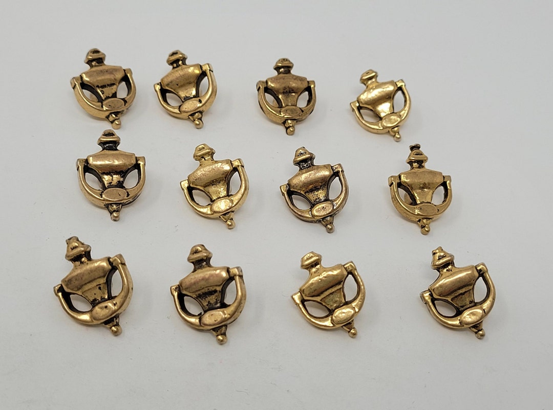 12 Pcs Gold or Silver Antique Style Door Knocker Molded Plastic Sewing ...