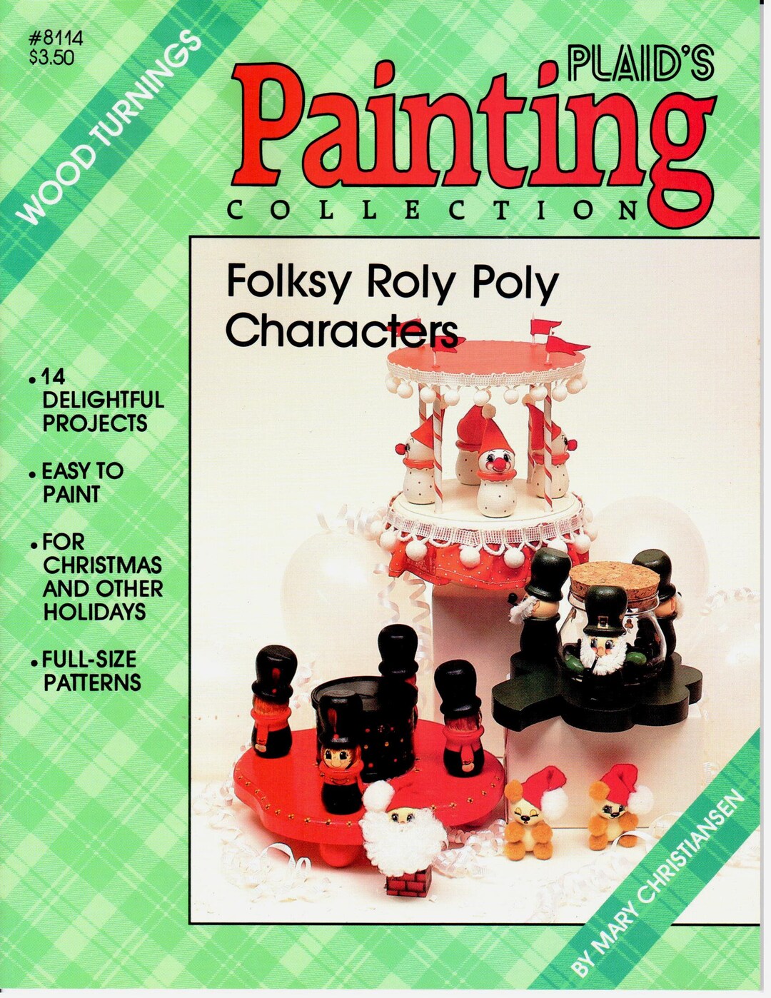 Folksy Roly Poly Characters Wood Turnings VTG Decorative Painting ...