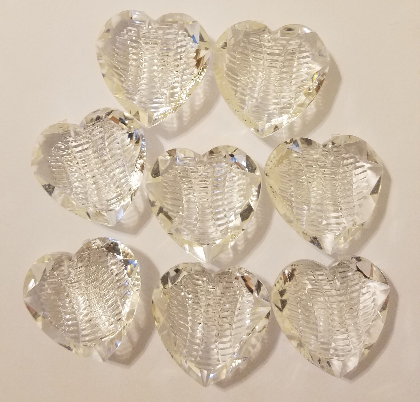 Pack of 8 Crystal Clear Acrylic Plastic Large 40mm Heart Beads - Etsy