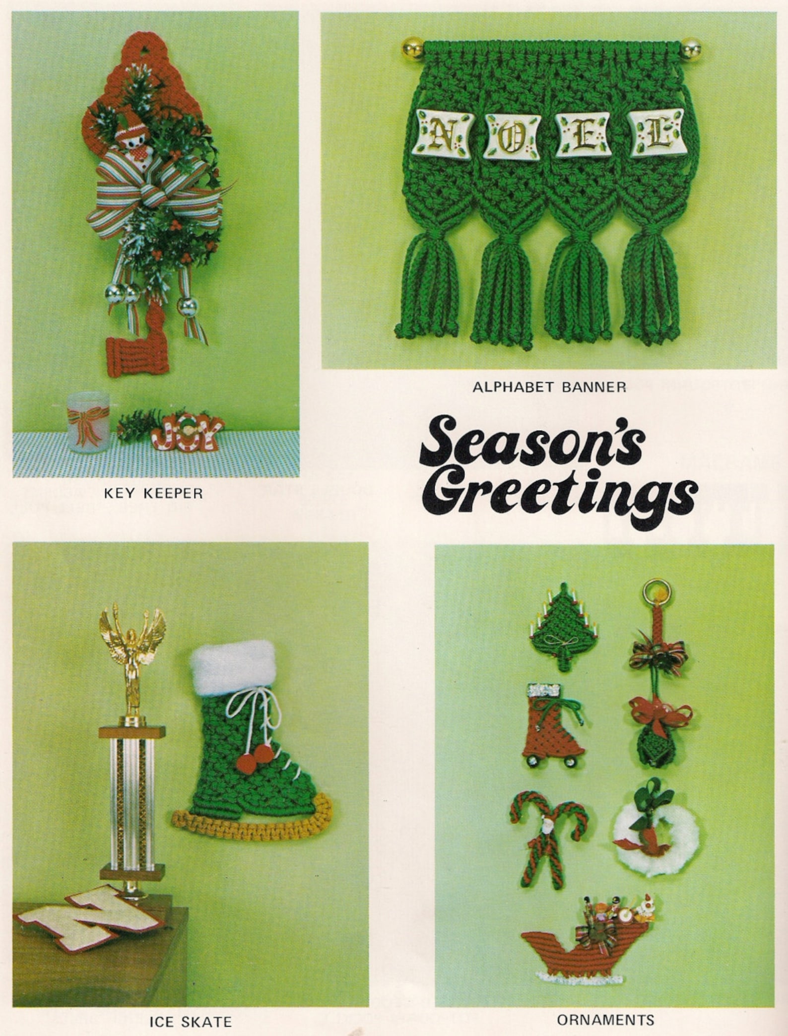 Vintage Yule Tied Macrame Book Patterns for Holiday Crafts and | Etsy