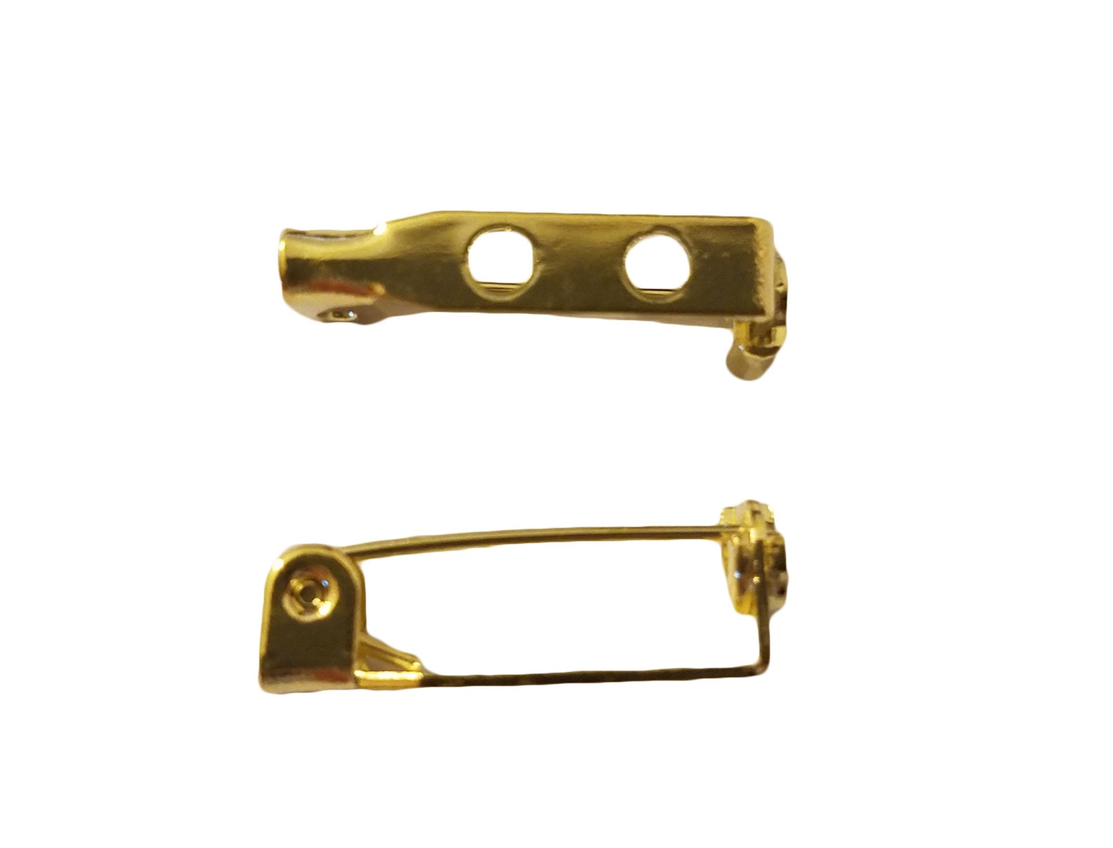 100 Pcs Gold Tone Metal 20mm 3/4 Locking Catch Bar Pins | Etsy