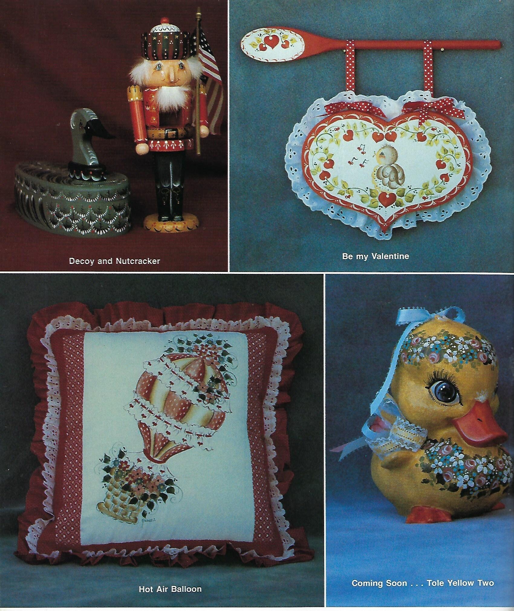 Tole Red Two Country Folk Art Painting Vintage Craft How To | Etsy