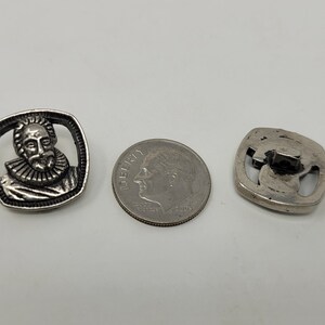12 Pcs William Shakespeare Head Silver or Gold Molded Plastic Sewing ...