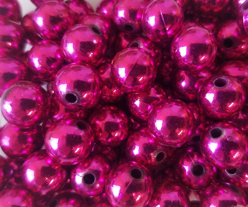 Lot of 100 Loose Artificial Metallic Plastic Pearls 10mm Round - Etsy