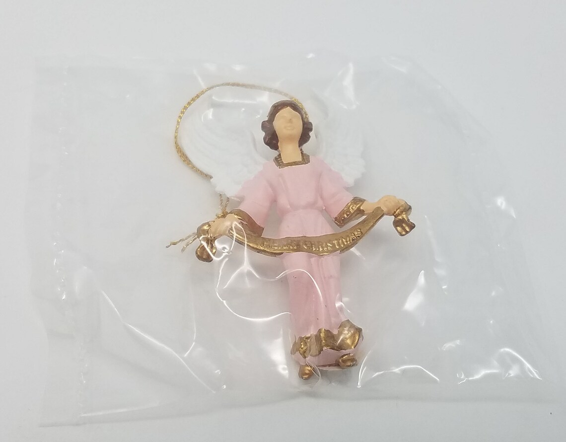 Pack of 12 Pink Plastic Miniature Angel Christmas Ornaments | Etsy