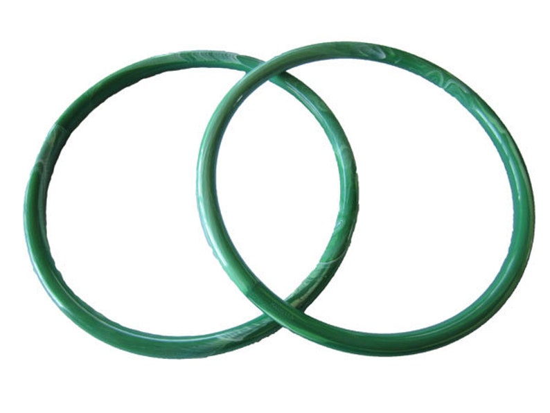 8" Round Vintage Plastic Marbella Macrame Craft Purse Handles or ...