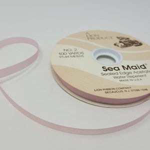 New Vintage Lion Brand Sea Maid 100% Satin Acetate Craft Ribbon 7/16" X ...