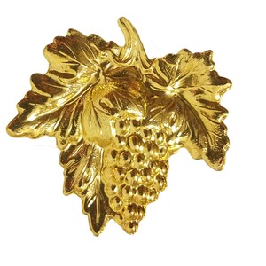 10 Pcs Vintage Gold Tone Metal Bunch of Grapes With Leaves Stampings ...