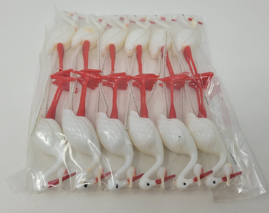 Lot of 12 Dollhouse Miniature Plastic Stork With Baby for Crafts SSCO ...
