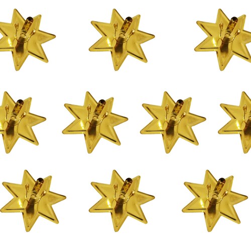 Lot of 10 Gold Metal Star 2-1/4 Clip-on Ornament - Etsy