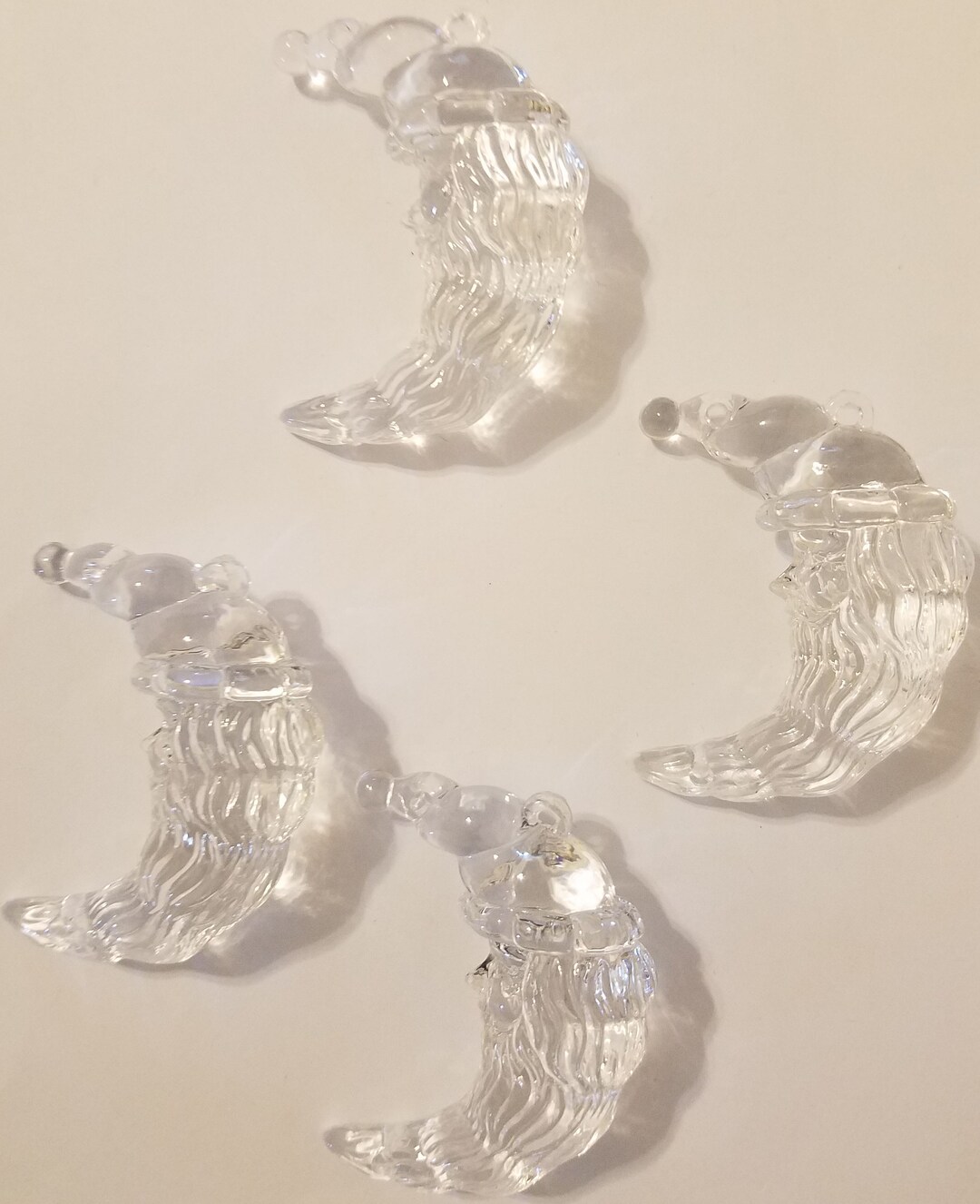 Pack of 4 Clear Rip Van Winkle or Old Saint Nick Man in the Moon ...