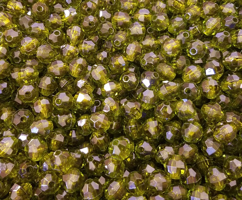 500 Pcs Opaque Crystal Faceted 8mm Round Plastic Acrylic Craft - Etsy