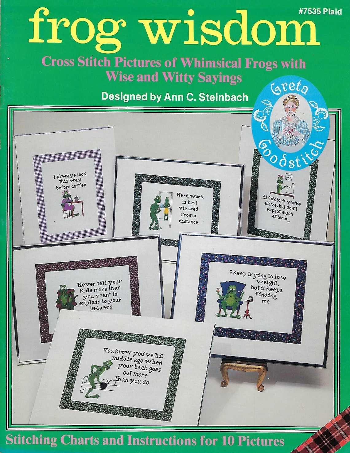Frog Wisdom Whimsical & Witty Sayings Cross Stitch Patterns | Etsy