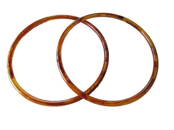 8 Round Vintage Plastic Marbella Craft Purse Handles or | Etsy