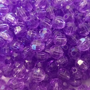 1,000 Pcs Crystal Faceted 6mm Round Plastic Acrylic Craft Beads - Etsy