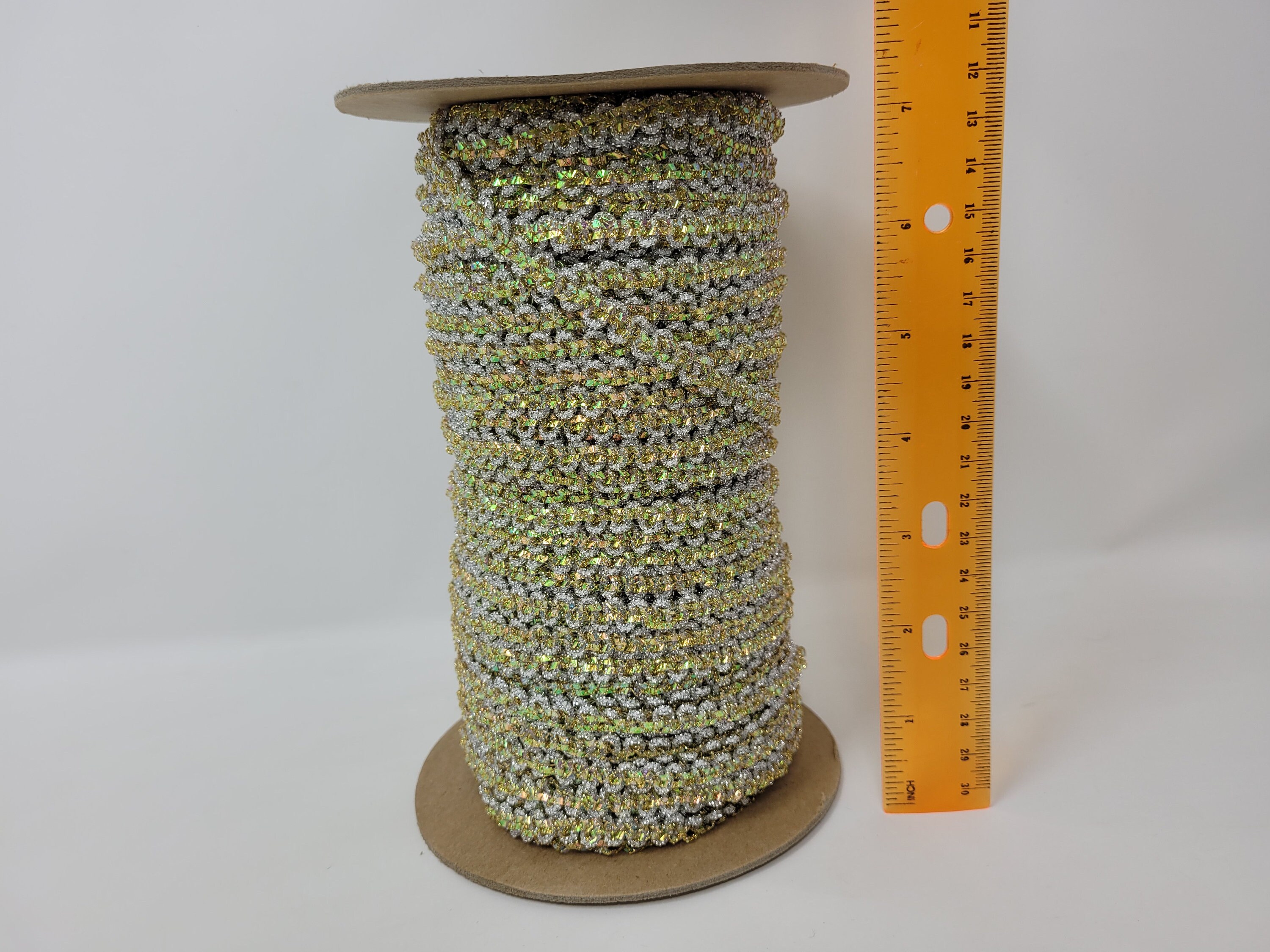 Bulk Spool Vintage Fancy Metallic Silver and Gold Tinsel 8mm - Etsy