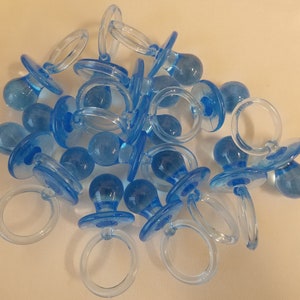 Pack of 15 Large Clear Transparent Miniature Acrylic Plastic Pacifiers ...
