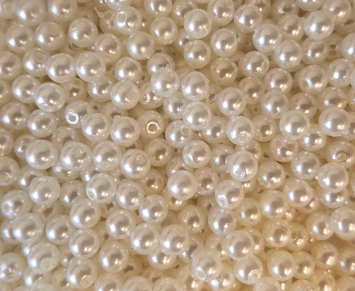 Lot of 1000 Loose Artificial Plastic Pearls 5mm Small Round | Etsy