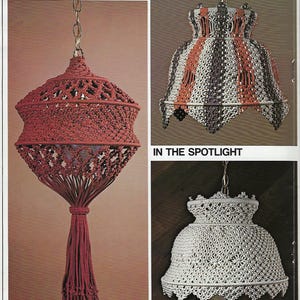 At Home With Macrame Decor Tables, Lamps, Shelves Baby Cradle Patterns ...