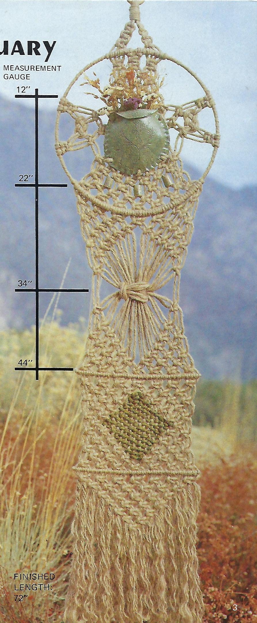 PDF ONLY Mixed Media Macrame Wall Art Patterns Downloadable Craft Book ...