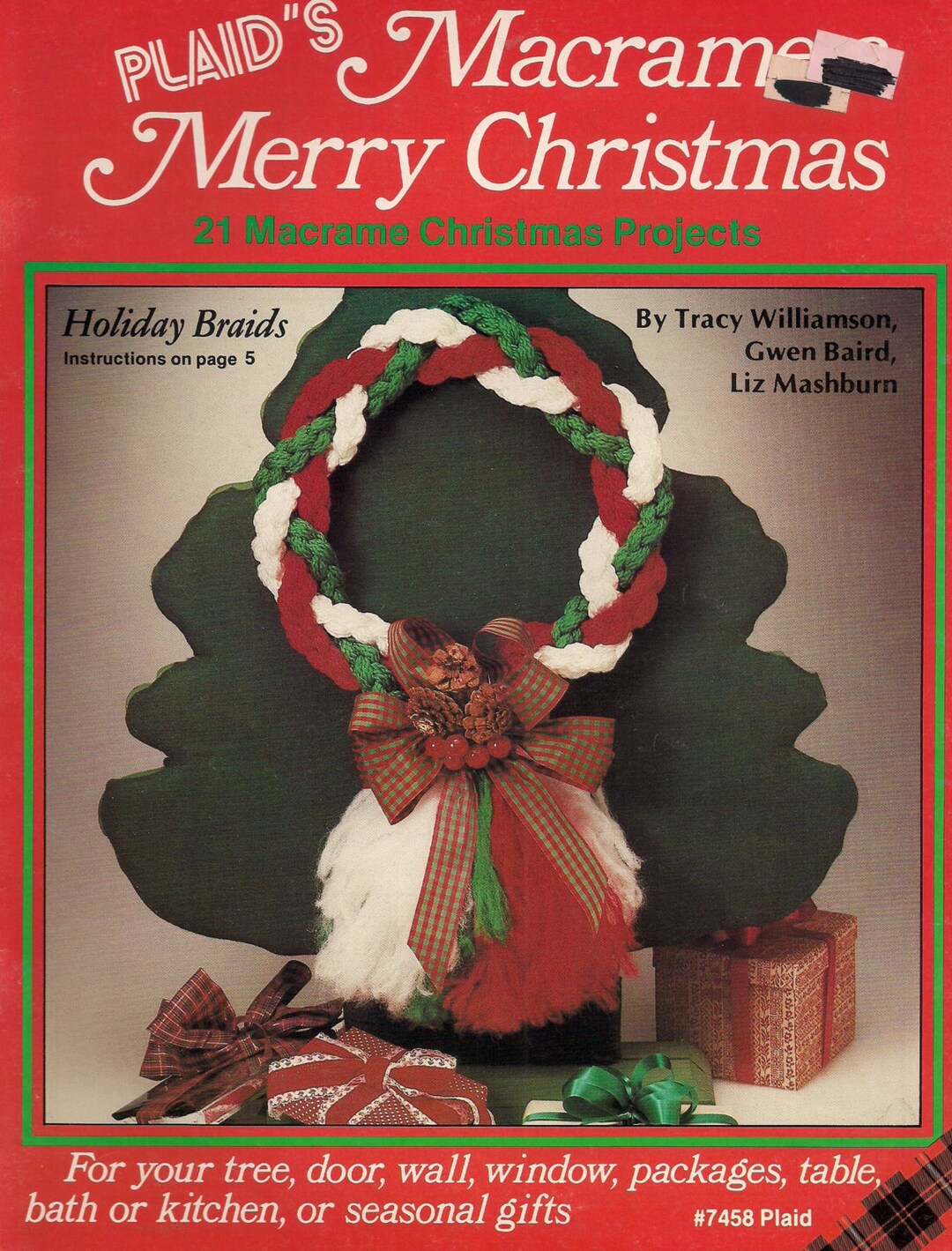 Vintage Plaid's Macrame a Merry Christmas Craft Book With Patterns and ...