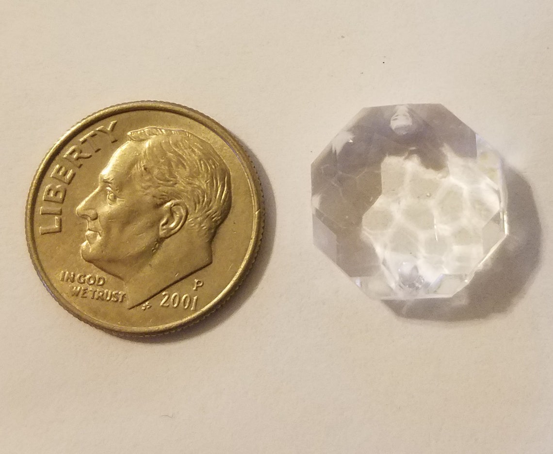 Pack of 50 Crystal Clear Acrylic Plastic Octagon 15mm Faceted - Etsy