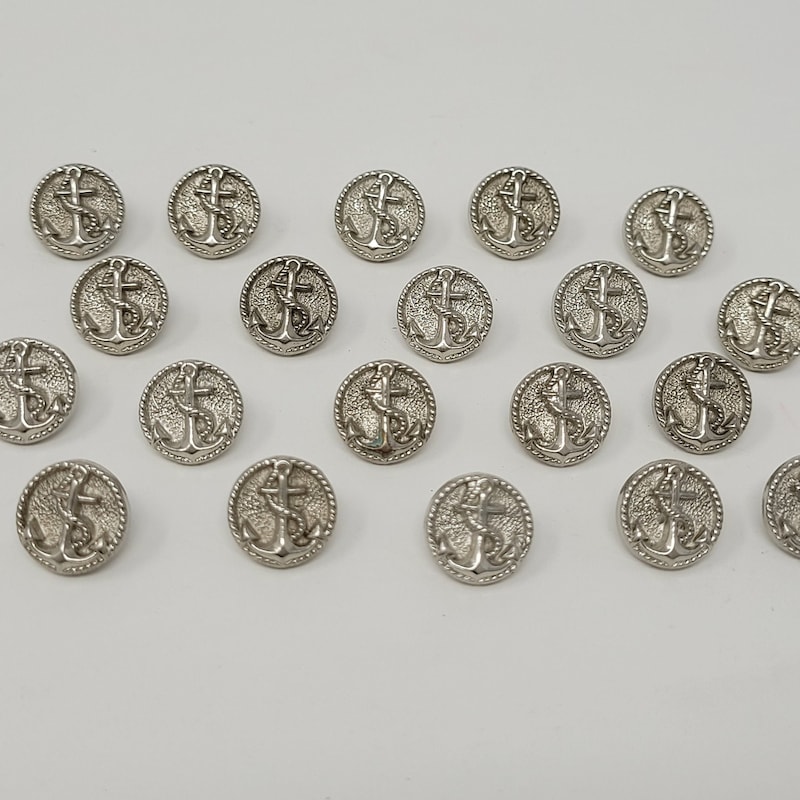 Silver Buttons Nautical - Etsy