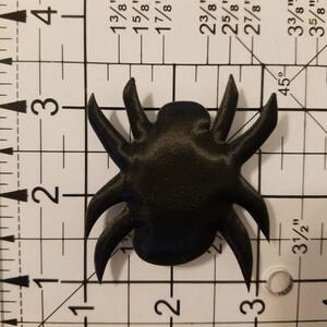 Pack of 20 Black Spider Halloween Puffins Padded Satin Applique Patch ...