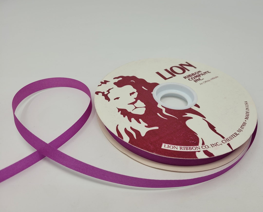 New Vintage Lion Brand Sea Maid 100% Satin Acetate Craft Ribbon 7/16" X ...