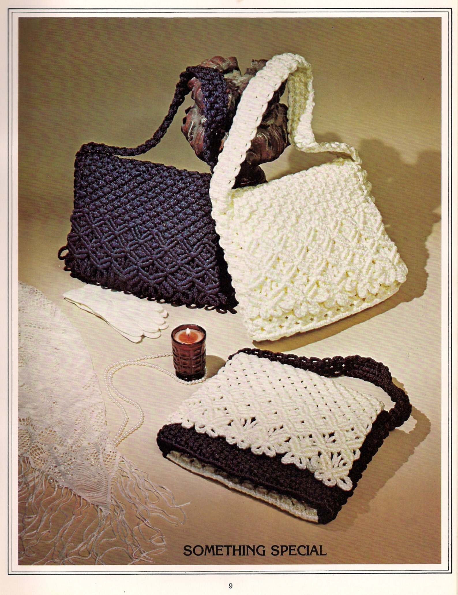 Vintage Macrame Purses! Purses! Book Patterns for 14 Different Purse ...