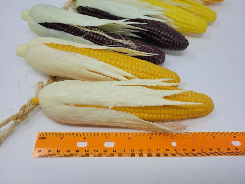 Lot Artificial Ears of Corn on the Cob Fake Plastic Vegetable Fall ...