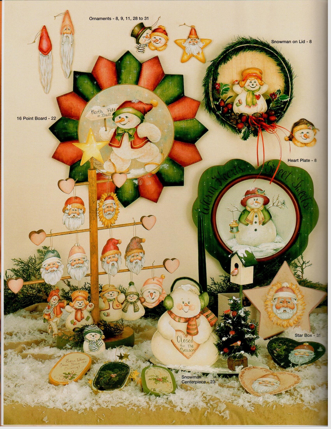 Santa Loves Snowmen Acrylic Decorative Painting Patterns Craft Book ...