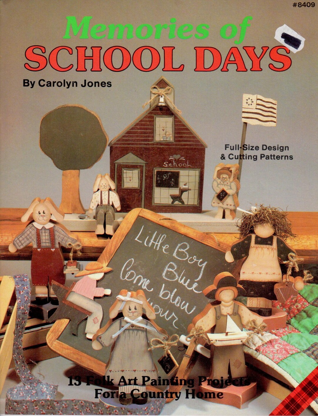 Memories of School Days Decorative Painting Folk Art Patterns Vintage ...