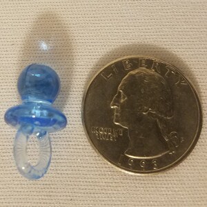 Pack of 100 Tiny Clear Transparent Miniature Acrylic Plastic Pacifiers ...