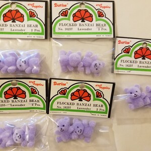 Lot of 10 Darice Craft 1" Miniature Flocked Banzai Teddy Bears - Etsy