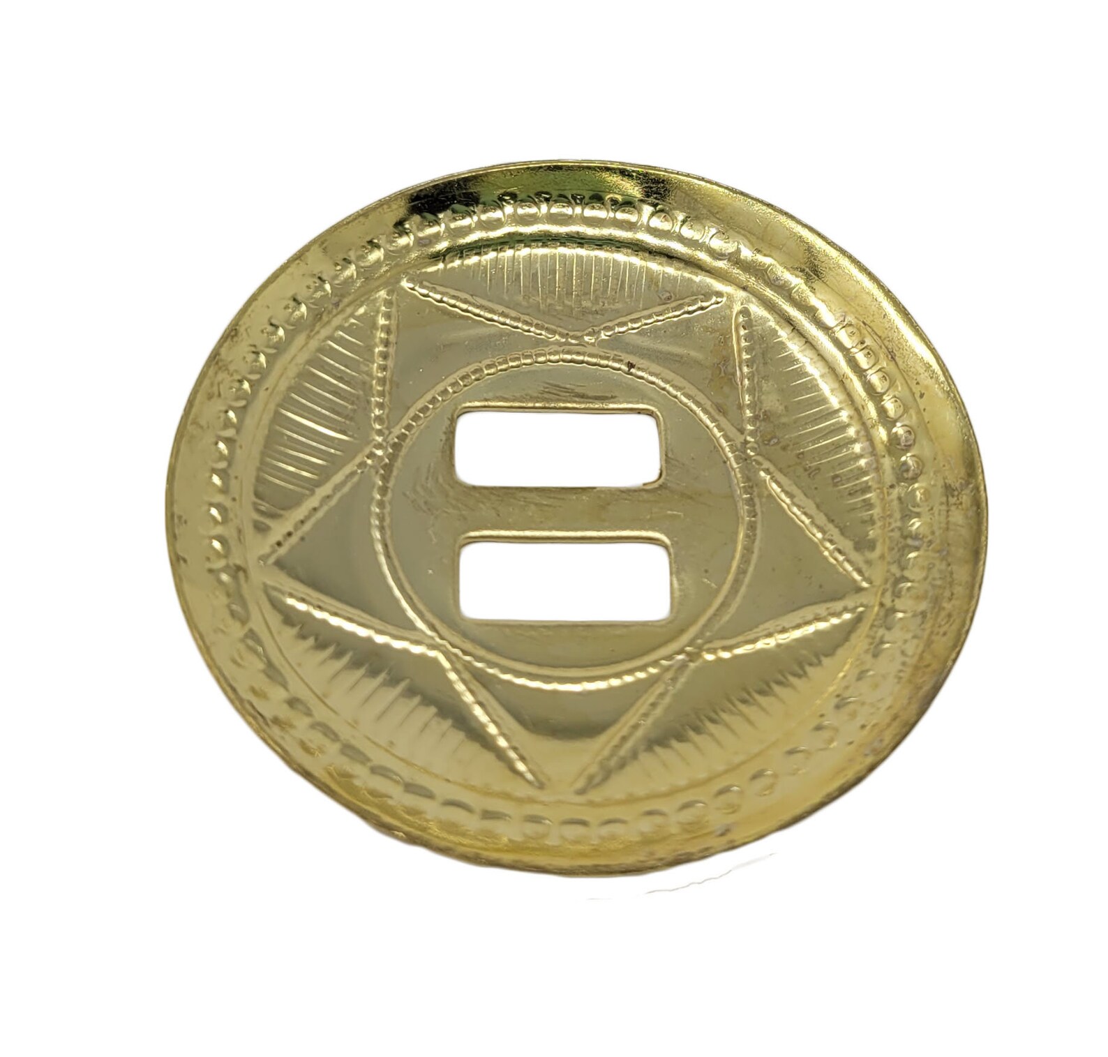 10 pcs Gold Metal Large 1-1/2 Round Star Slotted Conchos | Etsy