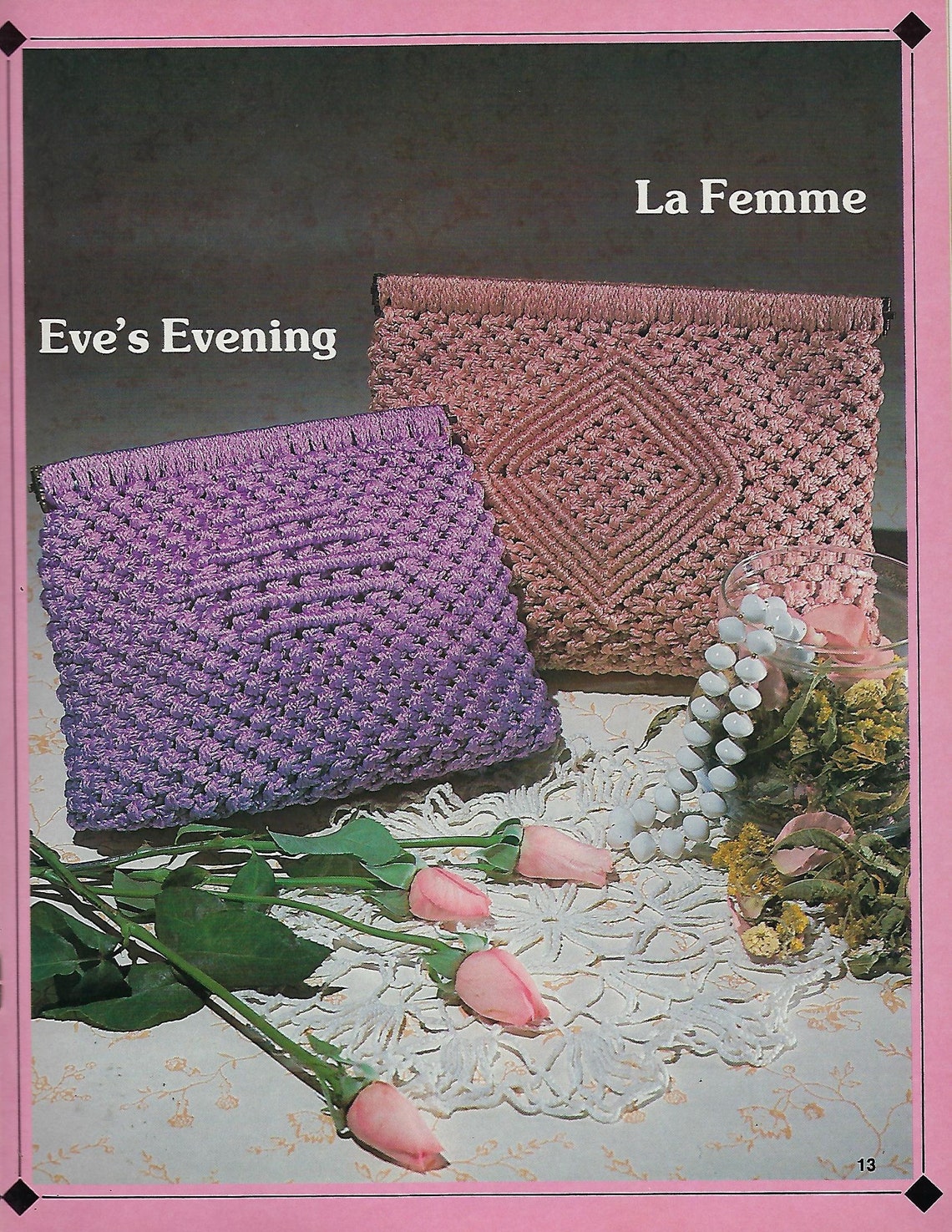 Handsome Handbags to Macrame Book Vintage Purse Patterns - Etsy