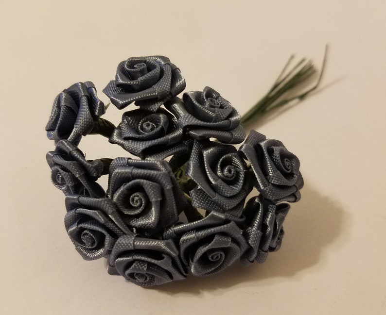 144 Pcs 12mm 1/2 1/2 Inch Satin Ribbon Roses on Wire | Etsy