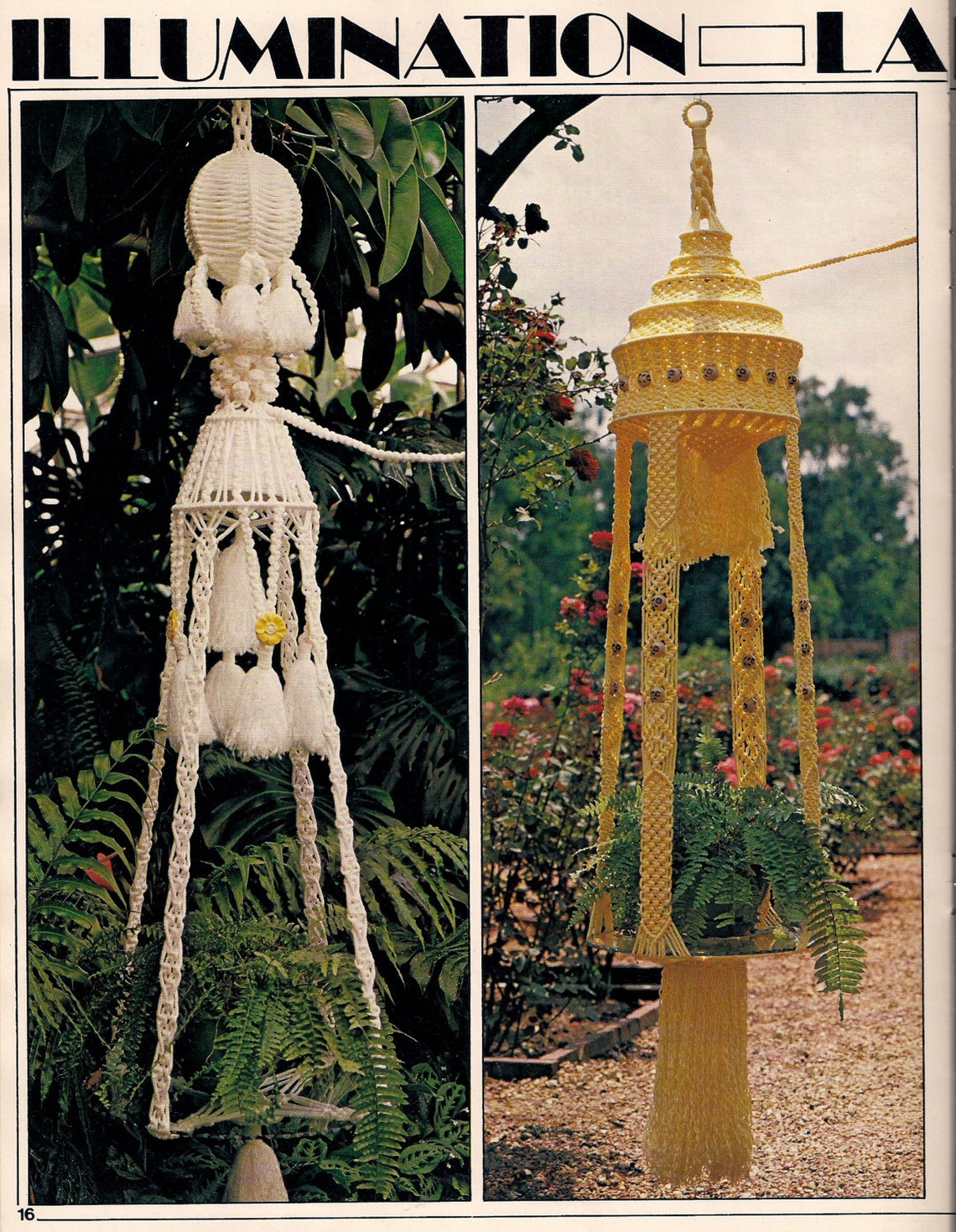 PDF ONLY - Macrame Table & Lamp Patterns in Spotlight on Macrame ...