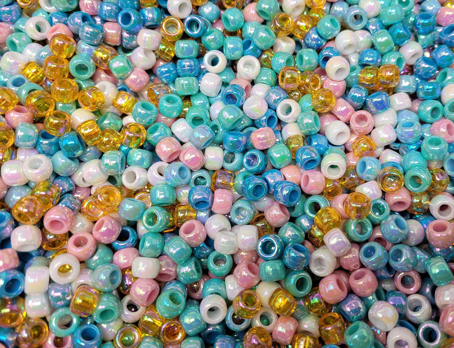 1,000 Pcs Plastic Pony Beads 6mm X 9mm for Jewelry Crafts - Etsy