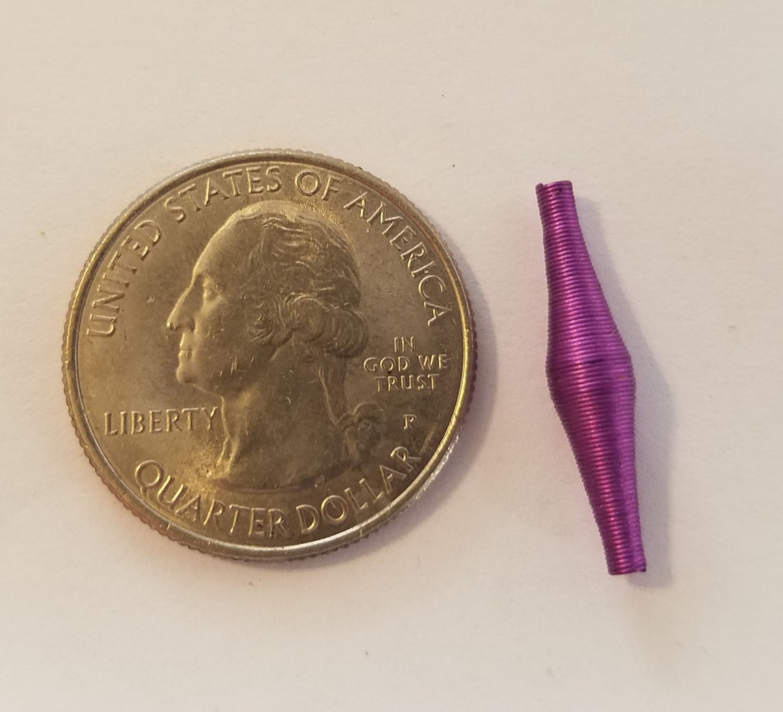 50 Pcs Purple Metal Coil Spring Spacer Beads 22mm X 5mm - Etsy