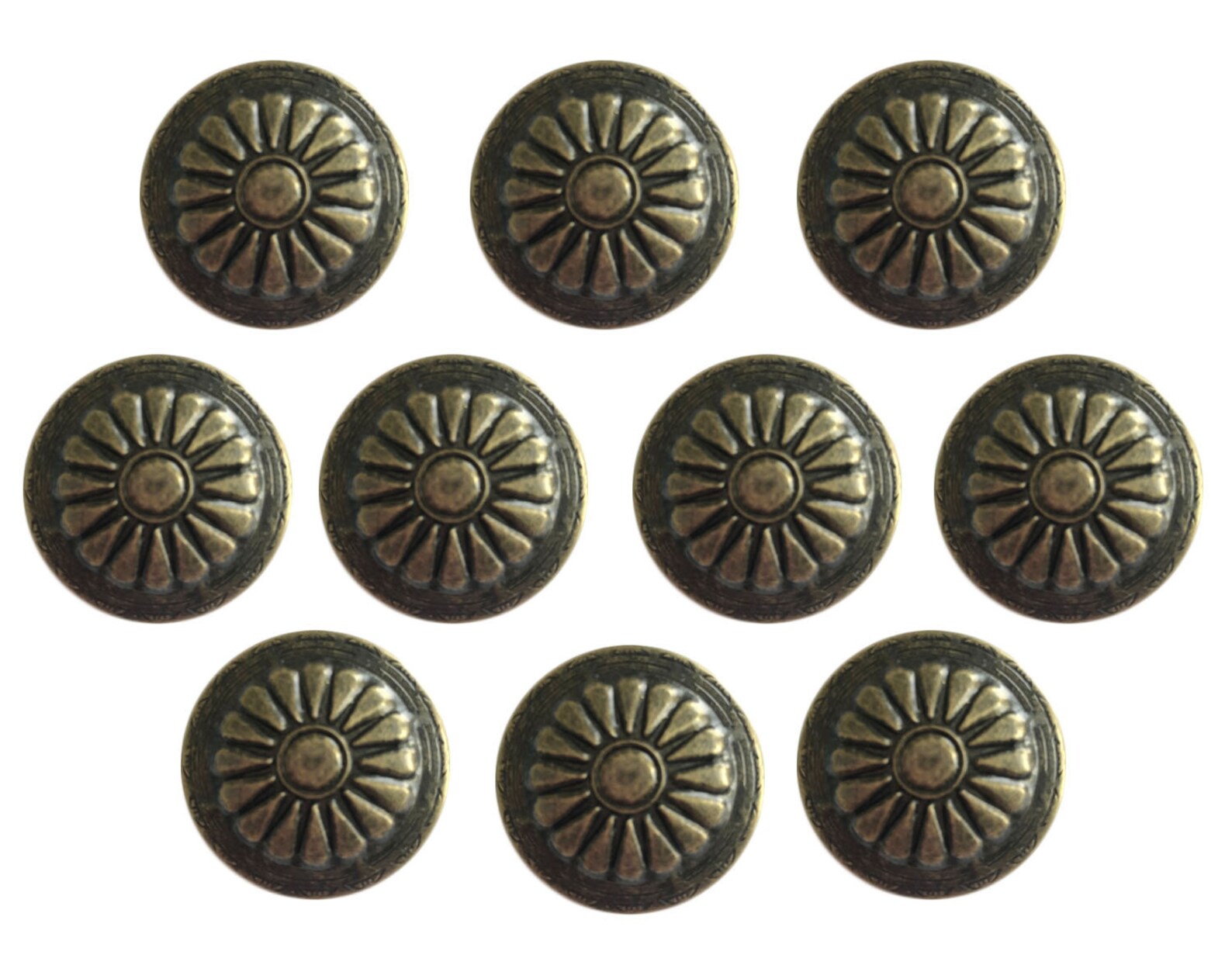 10 Pcs Large Round Studs Nailheads Metal Medallion Craft Accent ...