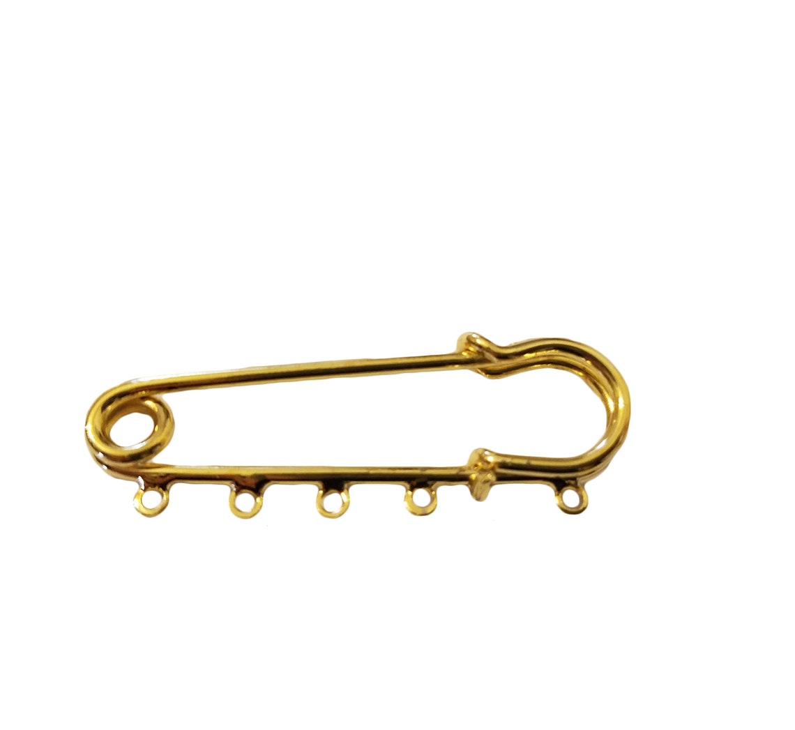 12 Pcs Gold Brass Kilt Pins With 5 Loops for Charms Jewelry - Etsy