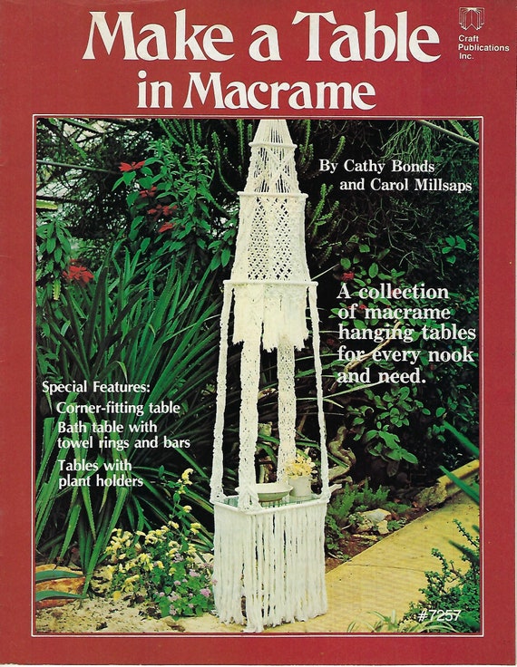 PDF ONLY Make a Table in Macrame Vintage Pattern Book - Etsy