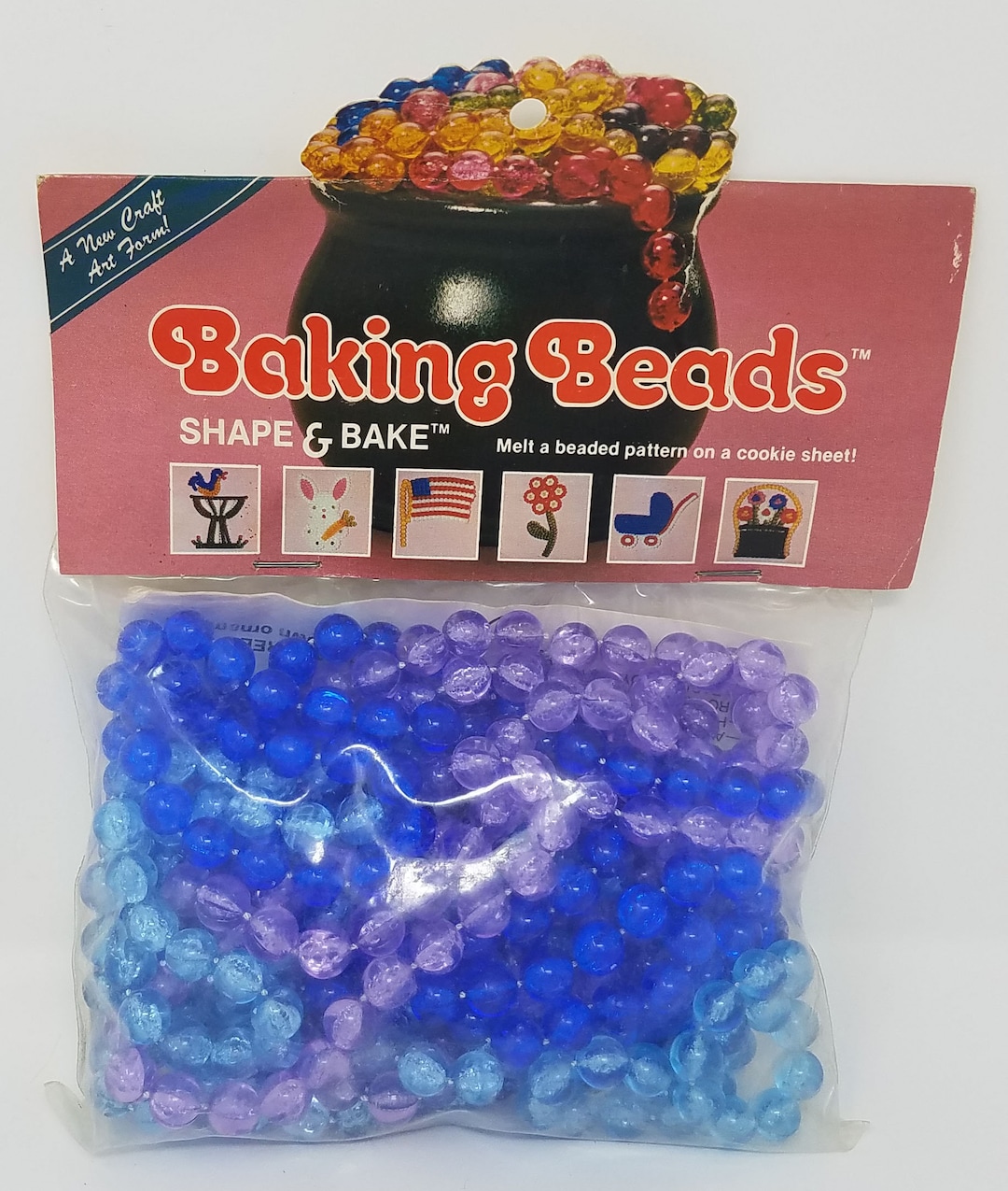Vintage Baking Beads Shape & Bake Beading Craft Kit 1970's Coast Bead ...