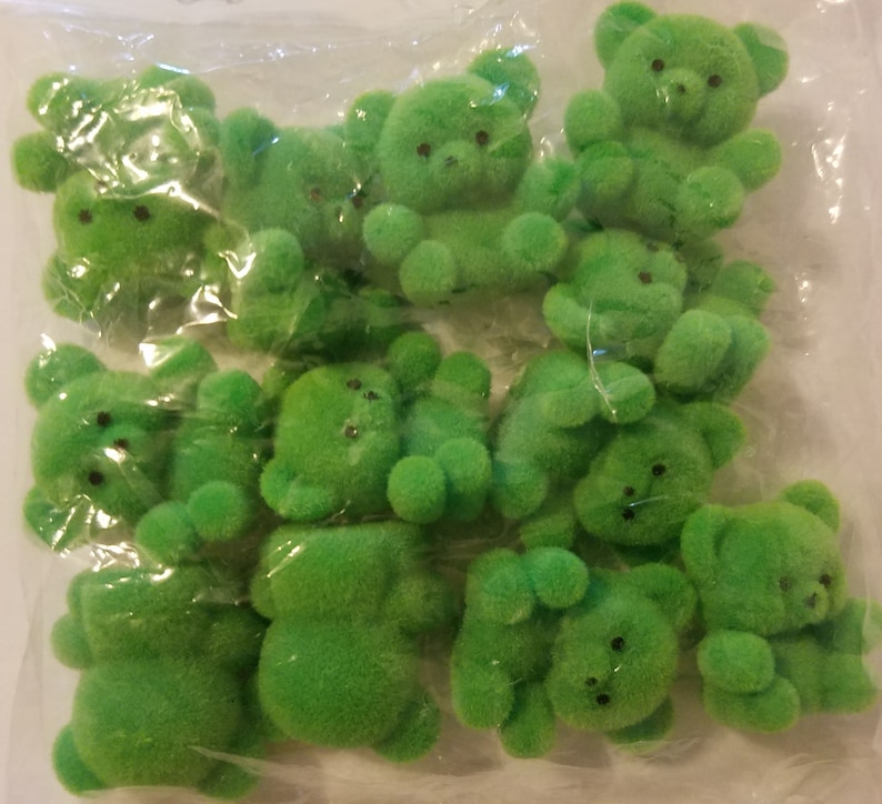 Lot of 12 Darice Craft 1 Miniature Flocked Teddy Bears - Etsy