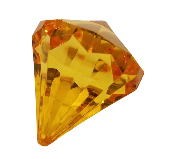 Pack of 4 Orange Topaz 40mm Prism Crystal Chandelier Gemstone | Etsy