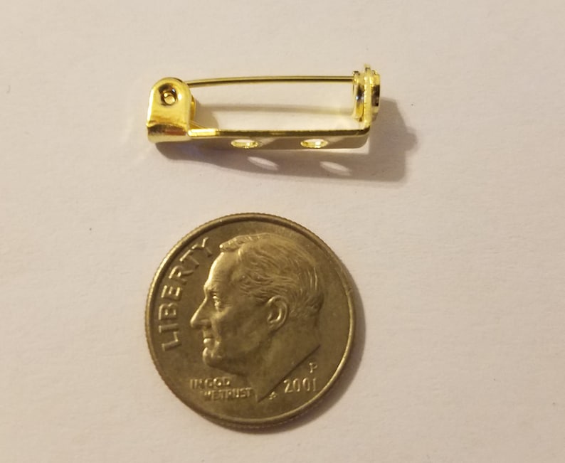 100 Pcs Gold Tone Metal 20mm 3/4 Locking Catch Bar Pins | Etsy