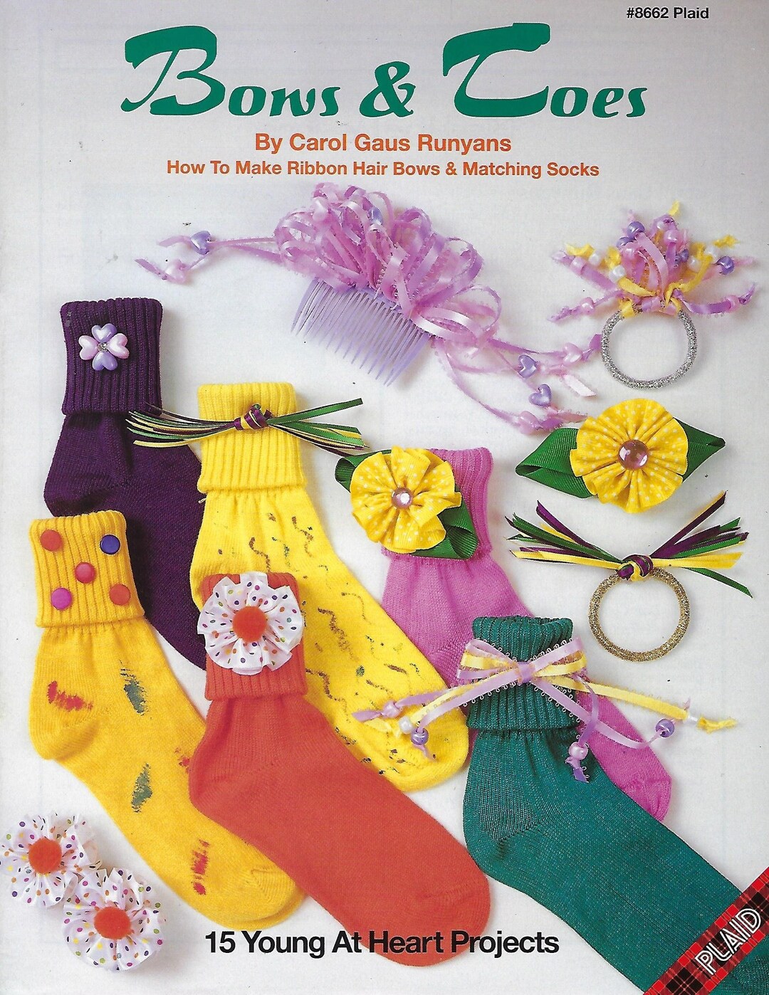 Bows & Toes How to Make Ribbon Hair Bows Accessories and Socks Vintage ...